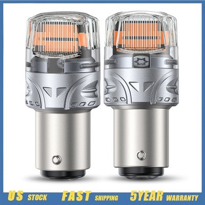 AUTOONE 1157 7528 Amber Yellow LED Turn Signal DRL Parking Light Bulbs ...