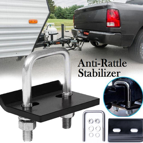 Anti-Rattle Stabilizer Hitch Tightener Bracket Tongue Tow Bar Caravan ...