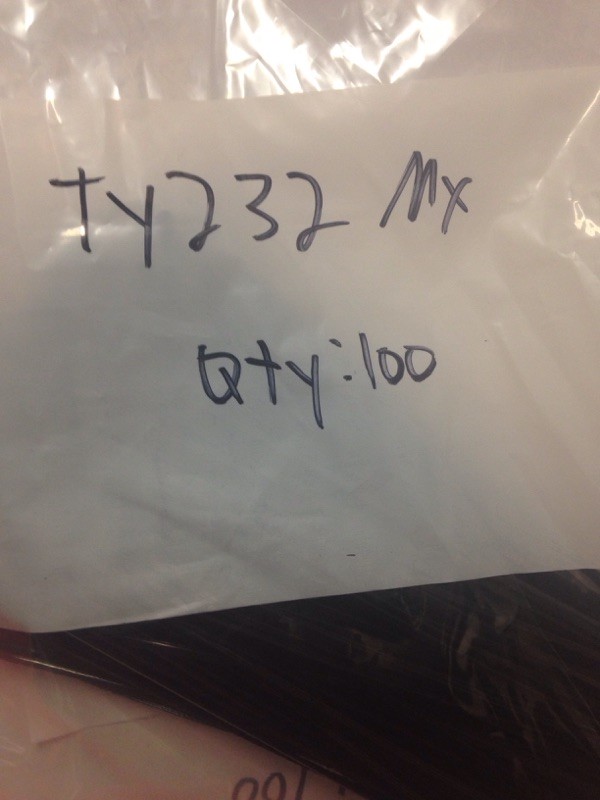 Thomas & Betts TY232MX | Ty-Rap w/ Stainless Lock, 8.000", Black {100pk ...