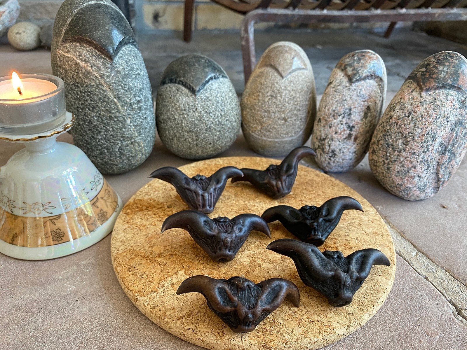 Freshly harvested Devil Pods, Water Caltrops, Devil's Head, Bat Nuts ...