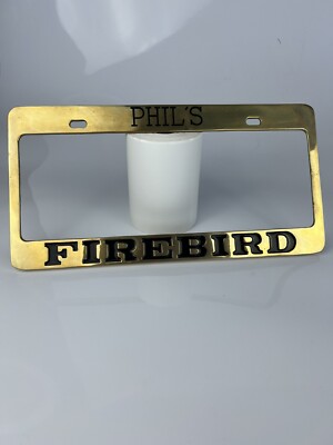 Pontiac Firebird Solid Brass “Phil’s Firebird” Metal license Plate ...
