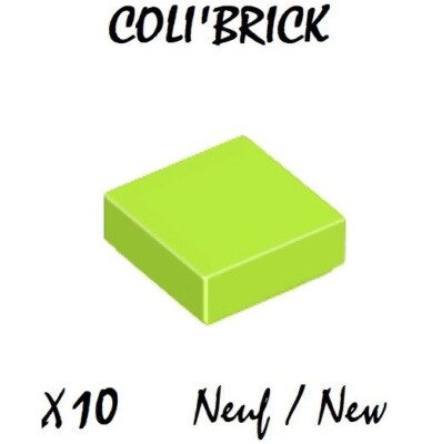 Lego 3070b - 10x Plaque Lisse Tile 1x1 - Vert / Lime - 30039 35403 NEUF ...