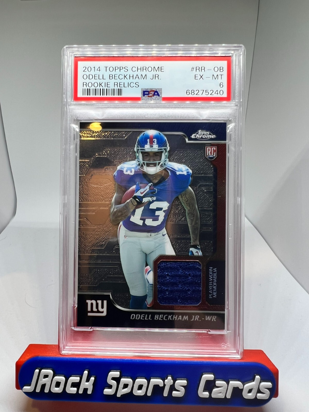 2014 Topps Chrome Rookie Relics Odell Beckham Jr #RR-OB Rookie RC PSA 6 ...