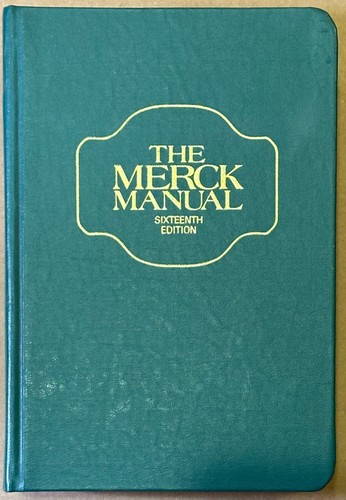 1992 The Merck Manual Sixteenth 16th Edition Thumb Indexed Green HC ...