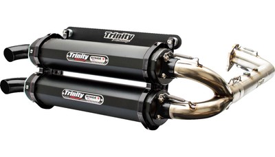Trinity Racing Stage 5 Dual Exhaust System-Black for 2018 Polaris RZR ...