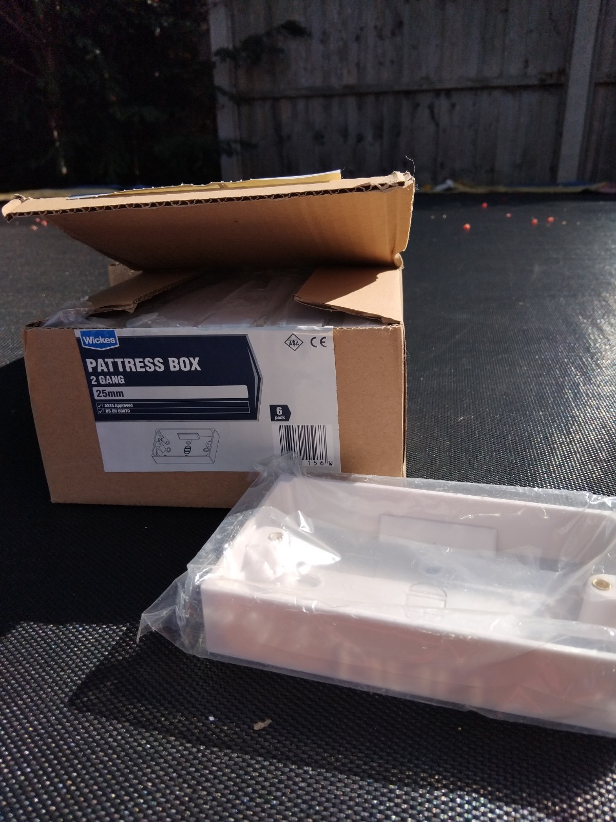 12 x Surface Mounted Back Box 25mm Wall Pattress Double 2 Gang ...