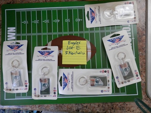 Philadelphia Eagles Keychain lot (5) NEW VTG 1990's Key rings 1996 Lot ...