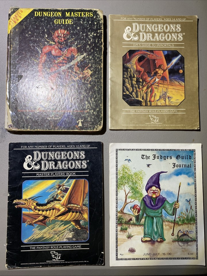 Lot of 12 Vintage 80's Advanced D&D, Basic Dungeons & Dragons books and ...