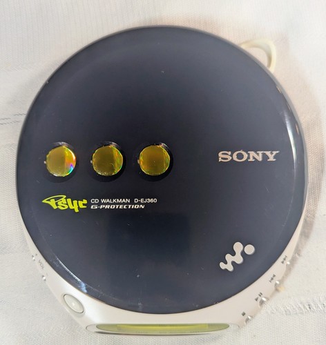 Sony Psyc CD Walkman - D-EJ360 - Blue/White - Tested And Working Great ...