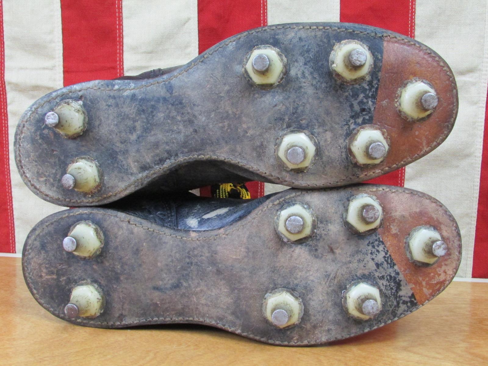Vintage 1950s Spot Bilt Leather Football Shoes Cleats High Top w/Orig ...
