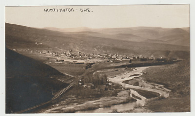 RPPC Real Photo Postcard Oregon Huntington Baker County Union Pacific ...