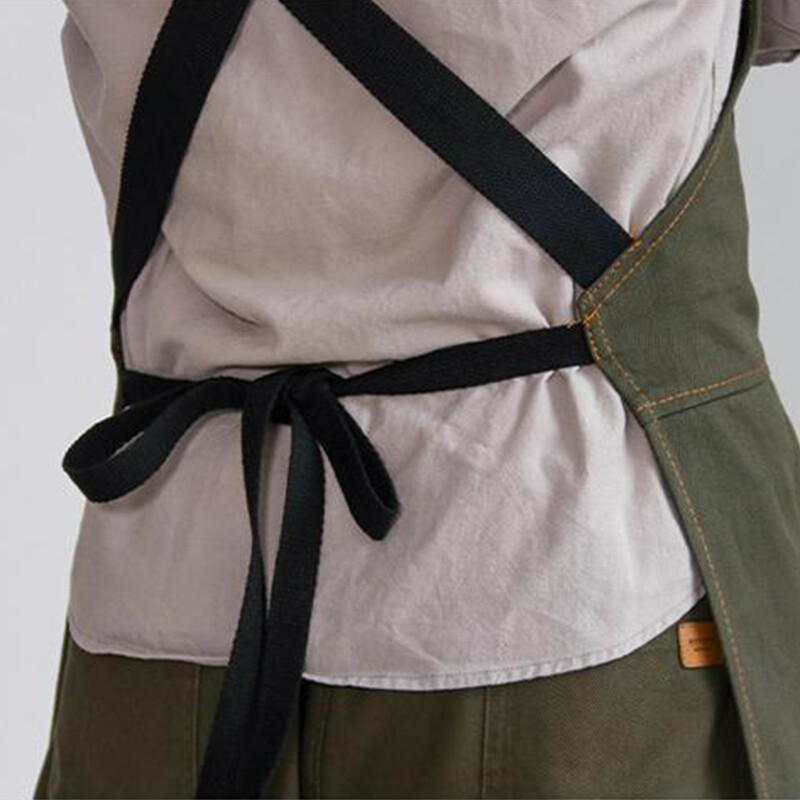 Denim Work Apron Unisex Jean Apron with Pockets Uniform Work Clothes ...