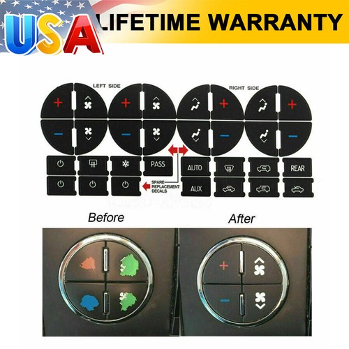 AC Dash Button Repair Kit Decal Stickers for Chevrolet GMC Tahoe ...