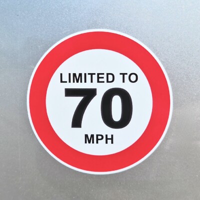 Limited To 70 MPH Speed Restriction Vinyl Sticker Decal For Car Van ...