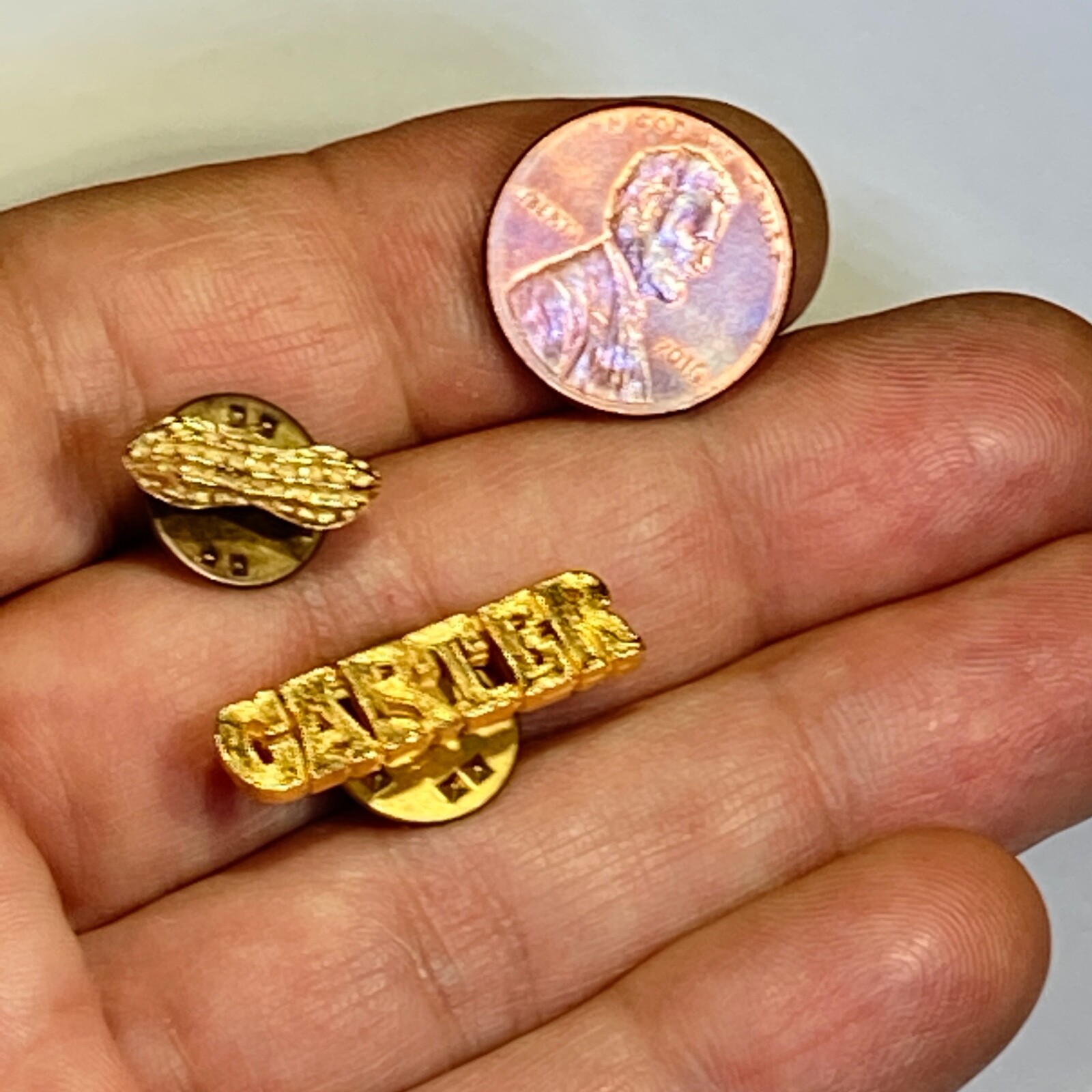 Carter Presidential Candidate Pin Peanut Set Original Gold Plate Lapel ...