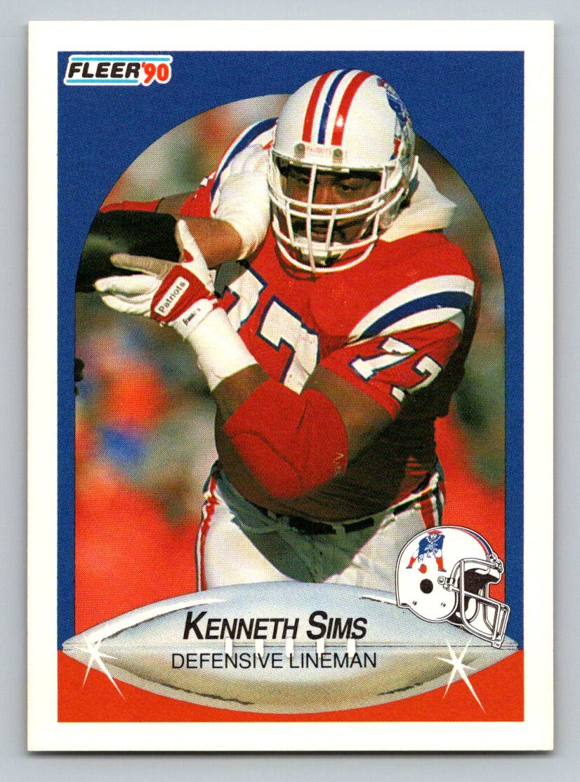 1990 Fleer #327 Kenneth Sims New England Patriots Football Card | eBay