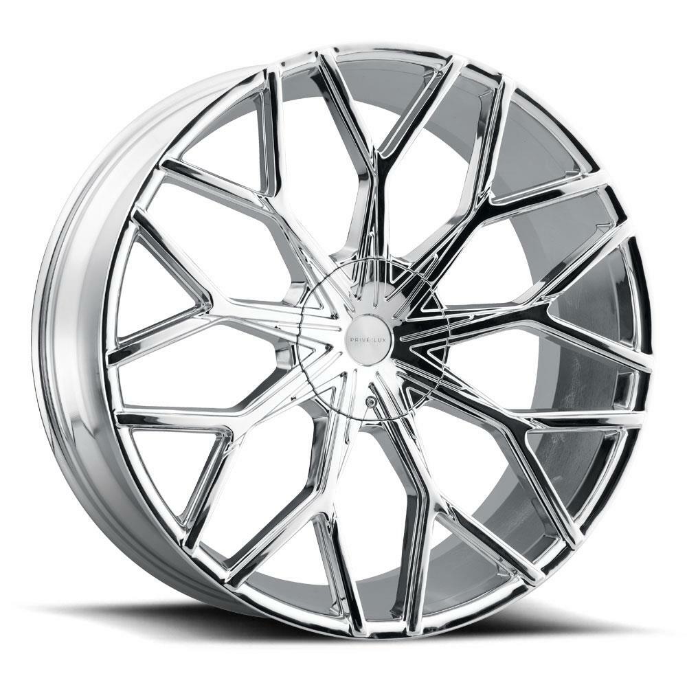 22 inch 22x9.5 PRIVE LUX BK PL19 Chrome wheels rims 5x5 5x127 +30 | eBay