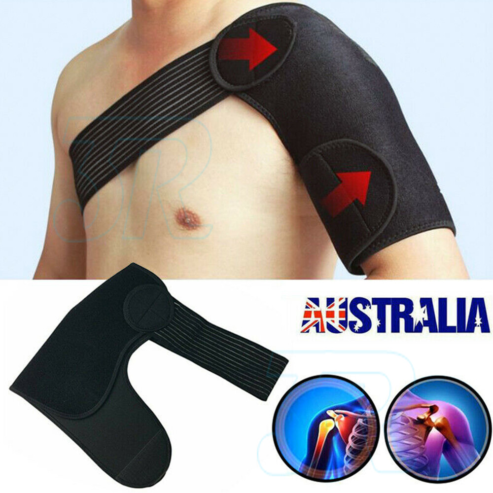 Pain Relief Shoulder Brace Rotator Cuff Support Therapy Belt Sleeve Men ...