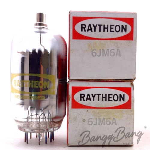 2 Raytheon 6JM6 Compactron Duodecar Power Output Color/BW TV Valve ...