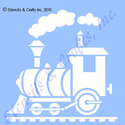 5" TRAIN STENCIL TRAINS STENCILS TEMPLATE PAINT ART PATTERN CLOUDS ...