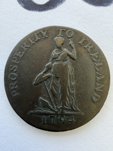 Lot 85 One Iris Token Act of Parliament Incorporated Prosperity to Ireland 1794 | eBay