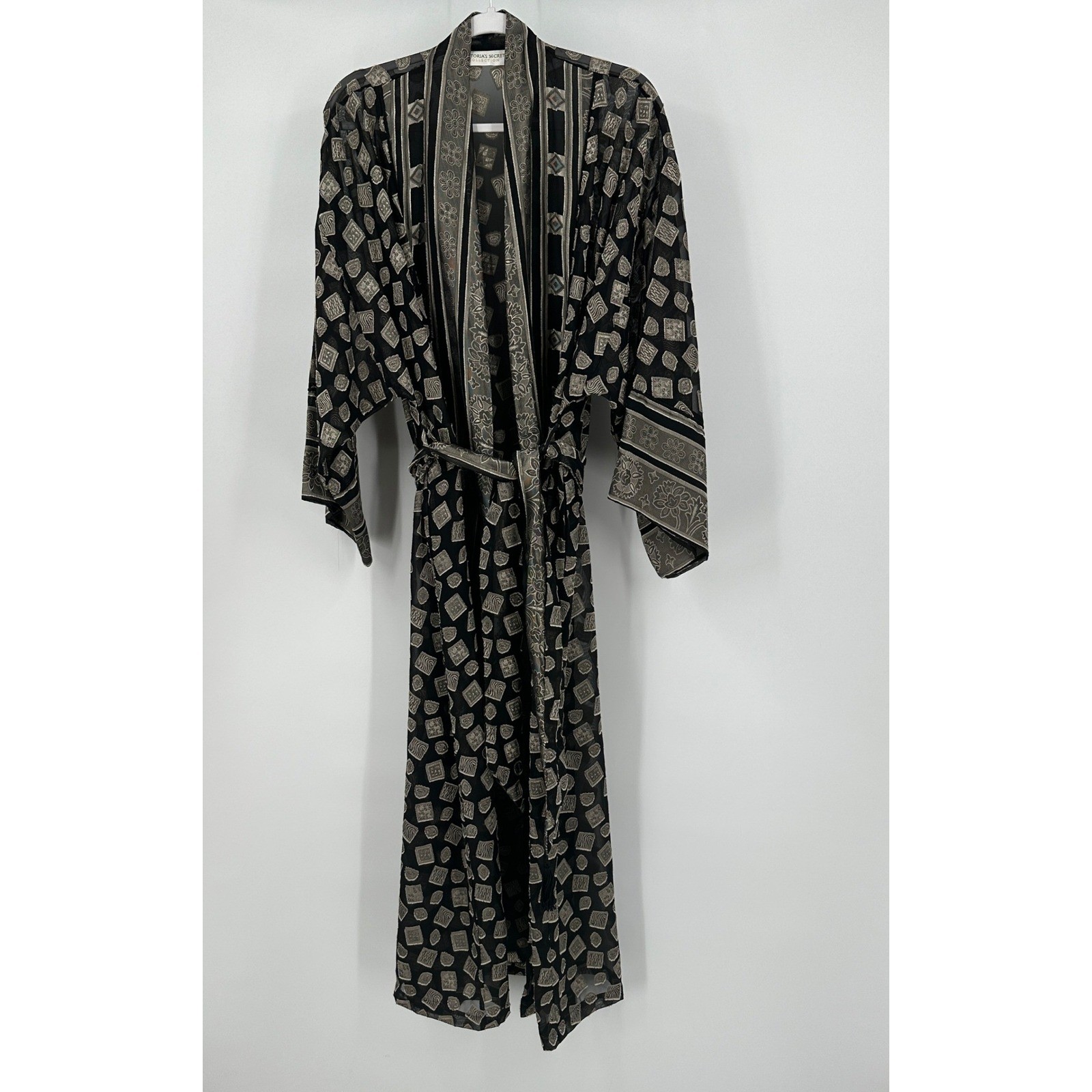 Victorias Secret Womens Moody Sheer Kimono Robe Size L Boho Luxe ...