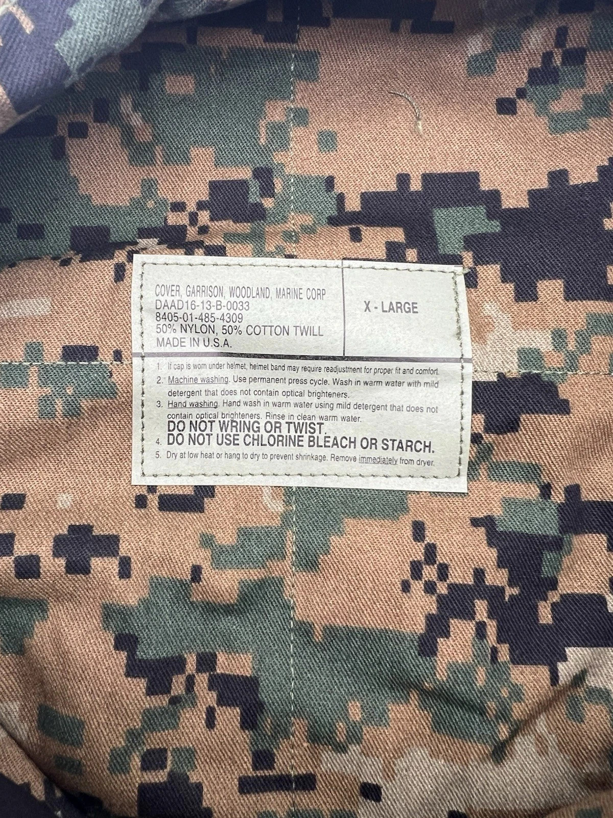 USMC Woodland MARPAT 8-Point Garrison Cap – Marine Corps Cover (Choose ...