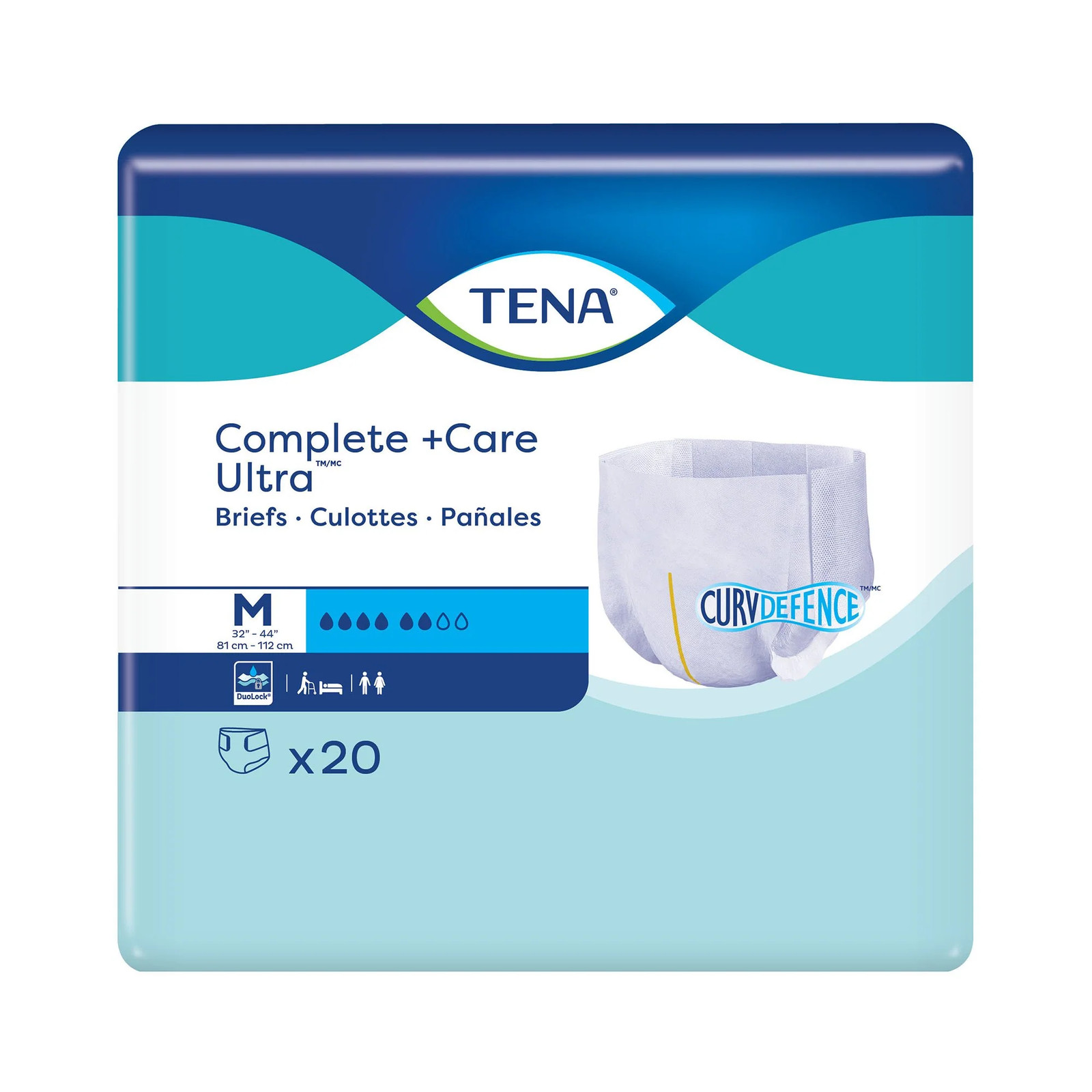 TENA Complete+Care Ultra Briefs with CurvDefence-Premium Incontinence ...