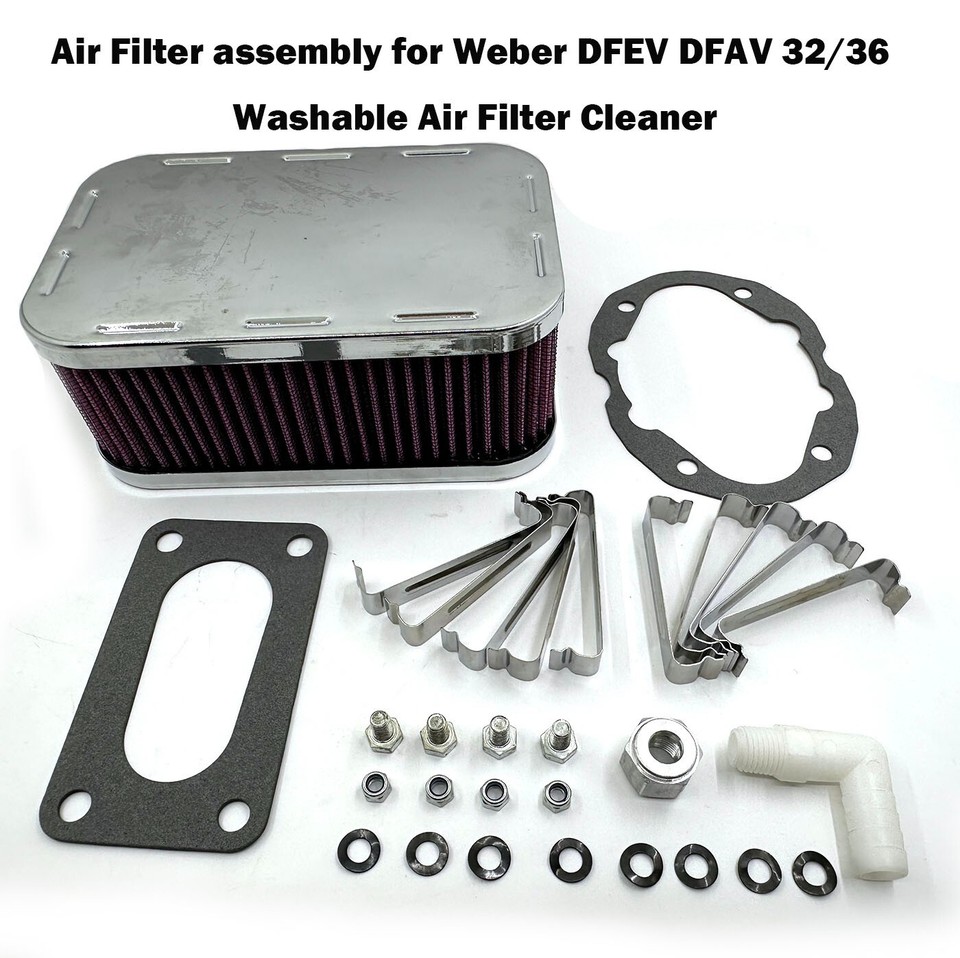 Washable Air Filter Cleaner Assembly For Weber DFEV DFAV 32/36 ...