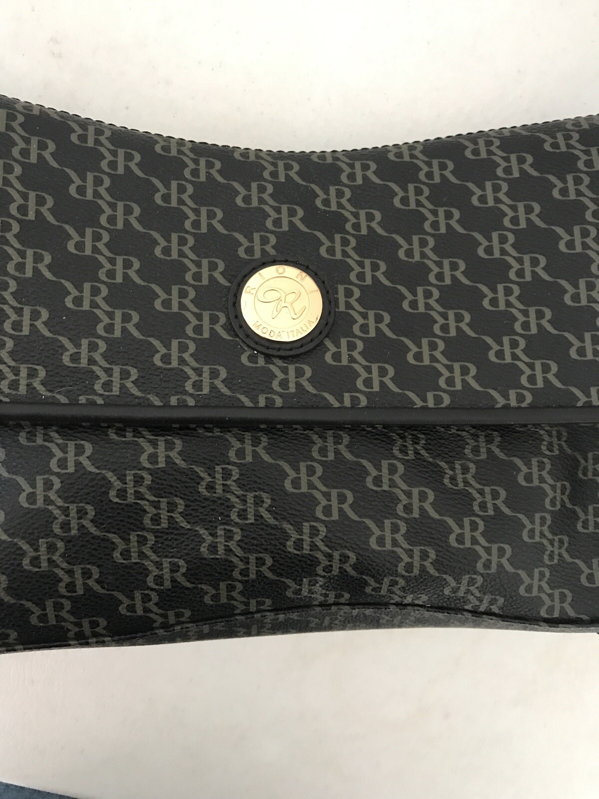 Rioni Moda Italia Black Monogram Shoulder Bag | eBay