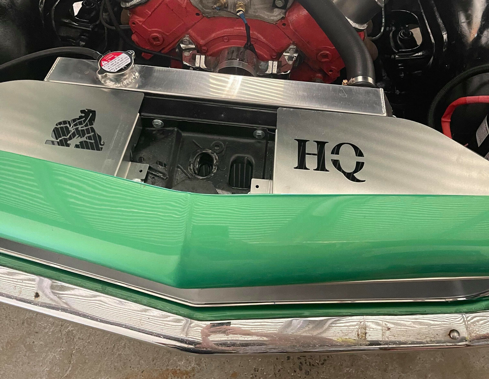 Holden HQ Radiator Infill Panels HQ Badge Logo SS Mirror Logos Satin ...