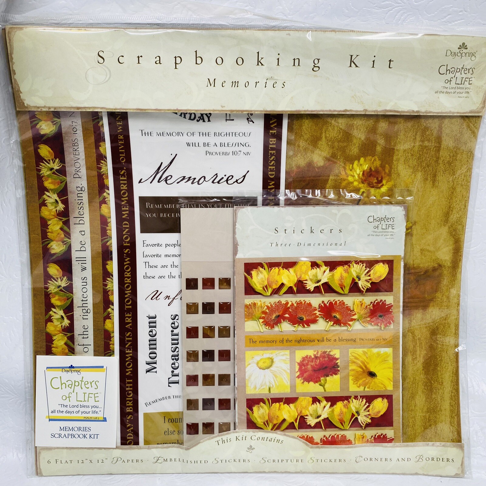 DaySpring Chapters of Life Memories Scrapbooking Kit 12x12 Paper ...