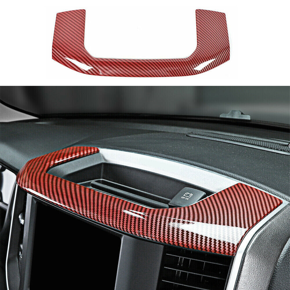 2019+ Dodge Ram 1500 Red Carbon Fiber 20x Interior Decoration Cover ...