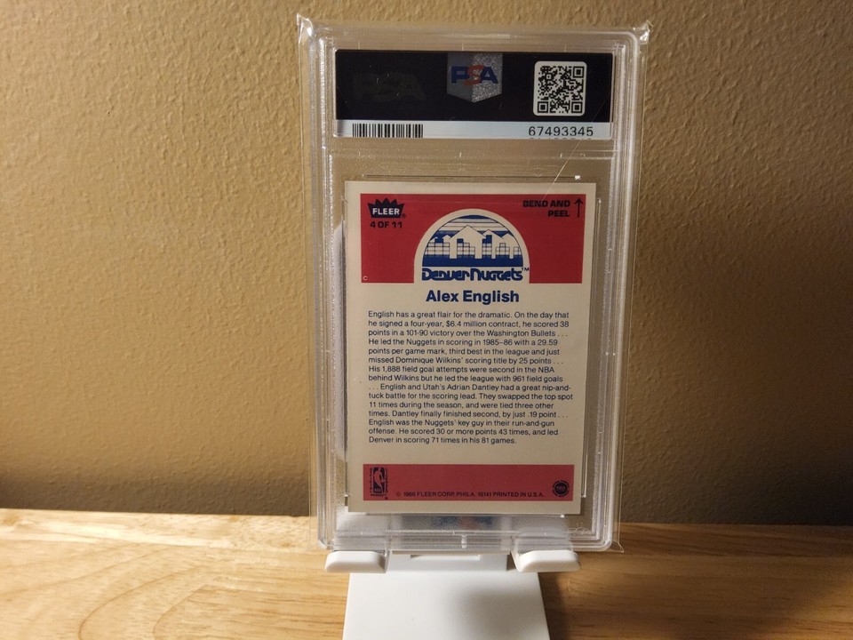 1986 Fleer Sticker #4 Alex English PSA 6 | eBay