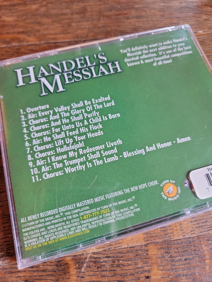 Handel's Messiah Music Classical New Hope Choir CD SEALED 2004 | eBay