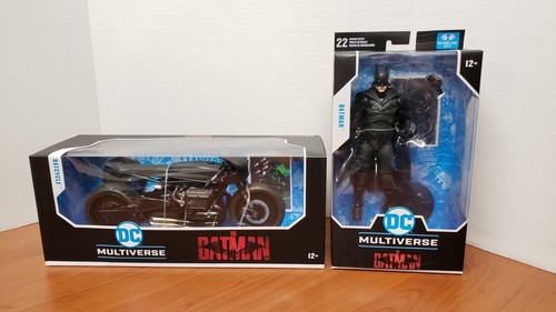 The Batman DC Multiverse Batcycle Figure Bundle SEALED McFarlane 2022 ...
