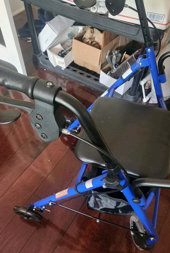 Medline~Guardian MDS86840EBS Basic Steel Rollator Walker w/ 6” Wheels ...