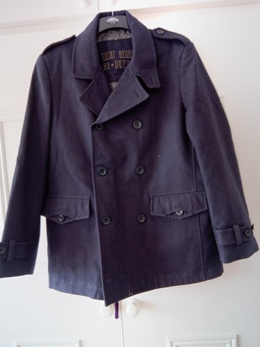 SIZE L. Dark Blue Saint George Duffer Coat REEFER JACKET, V G COND ...
