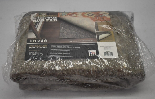 Mohawk Home Non Slip Dual Surface Rug Pad Polyester Gray Gripper 3' x 8 ...