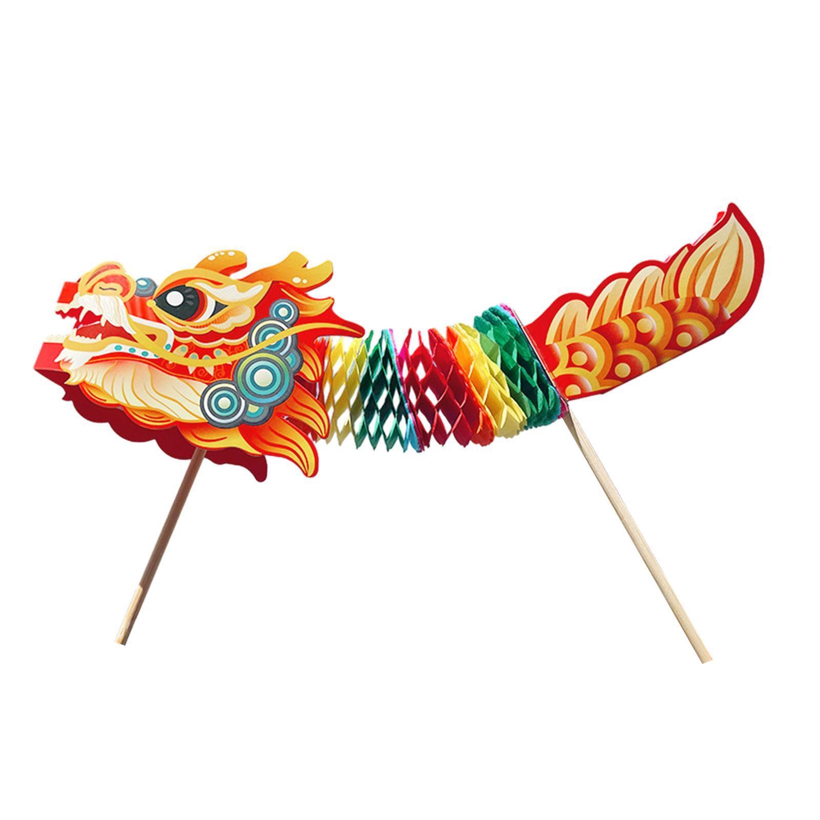 Chinese Dragon Dance DIY Handmade Material Decor 3D Arts and Crafts ...