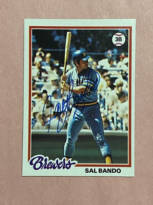 Sal Bando 1978 Topps IP Auto Autograph | eBay