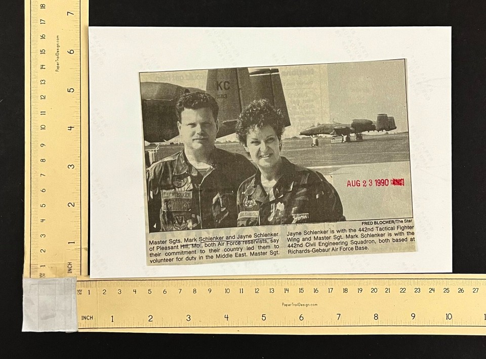 1990 Richards Gebaur Air Force Base MO Master Sergeants Schlenker Press ...