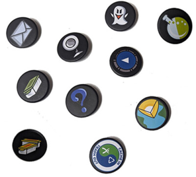 10x Cache Typen Geocaching Pin Anstecker Set Pins FTF Tauschgegenstand ...