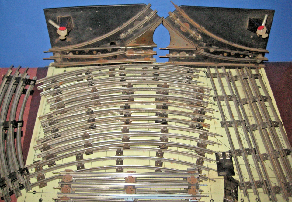 Marx -O 34 & 0-27 track. 20 pieces for oval w/manual Switches, track ...
