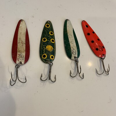 Vintage 70’s Set Of 4 Little Devil Fishing Lures Made In USA Heavy Duty ...