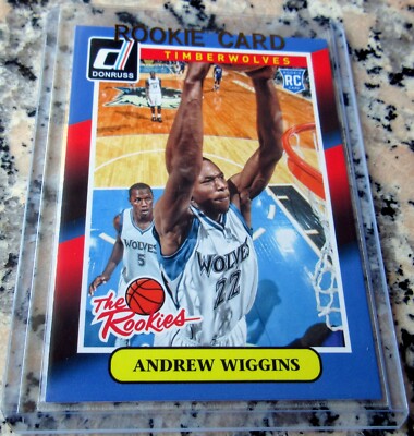 ANDREW WIGGINS 2014 Donruss #1 Draft Pick Rookie Card RC Logo GSW ...