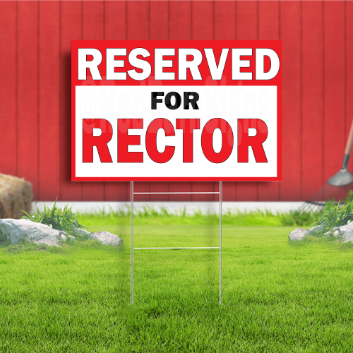 Reserved For Rector Indoor Outdoor Yard Sign | eBay