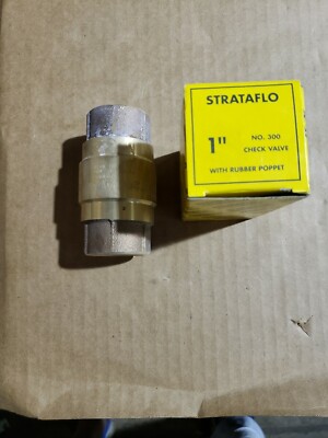 STRATAFLO 1 INCH CHECK VALVE NO. 300 NEW WITH RUBBER POPPET FREE ...