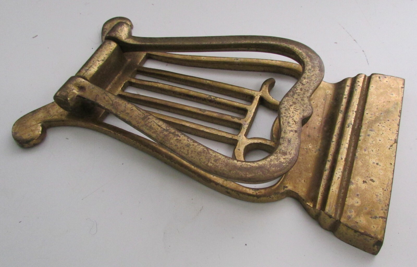 Vintage Solid Brass Music Harp Instrument Home Decor Door Knocker ...