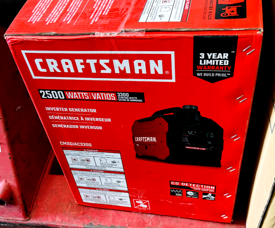 Craftsman CMXGIAC3300 2500 Watt 3300 Starting Watt Inverter Generator ...